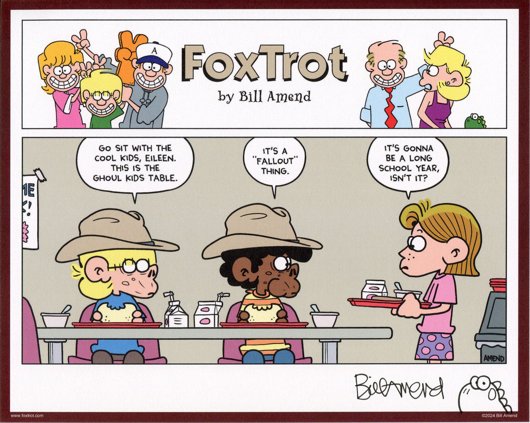 "Ghoul Kids" Signed Print - FoxTrot Comic by Bill Amend – The FoxTrot Store