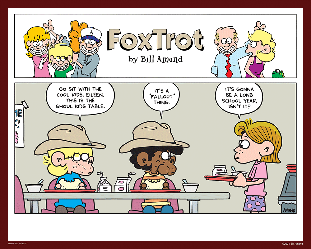 "Ghoul Kids" Signed Print - FoxTrot Comic by Bill Amend – The FoxTrot Store