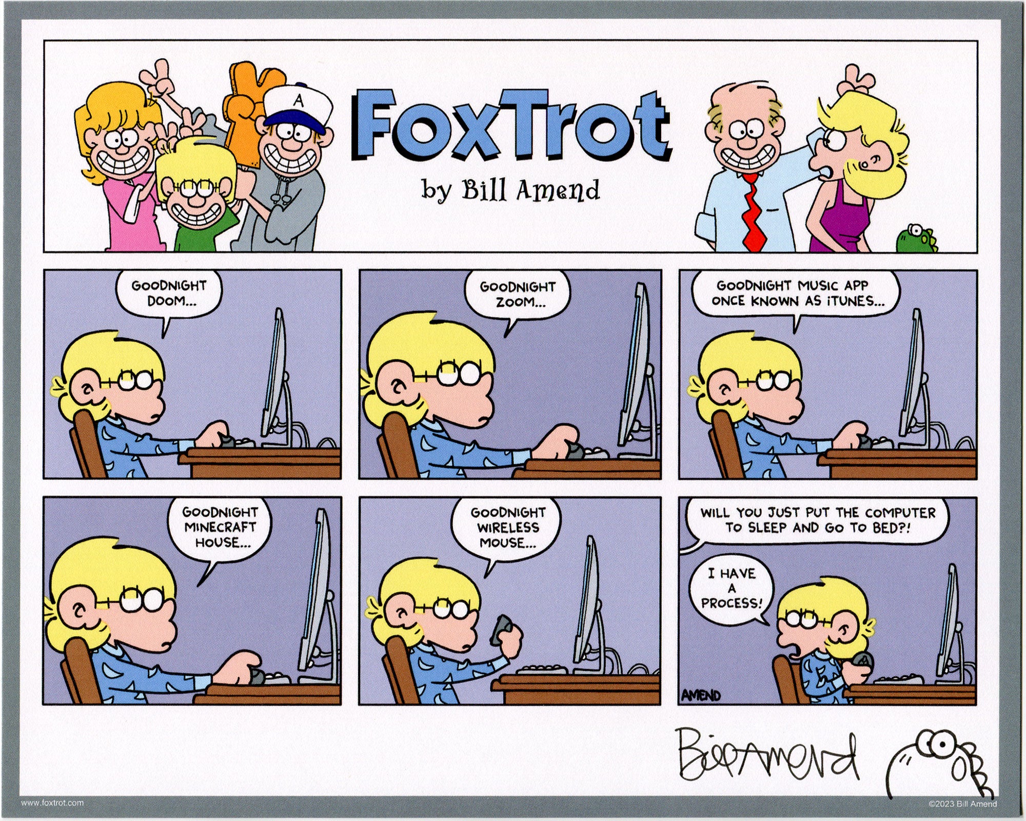 Goodnight Doom Signed Print Foxtrot Comic By Bill Amend The
