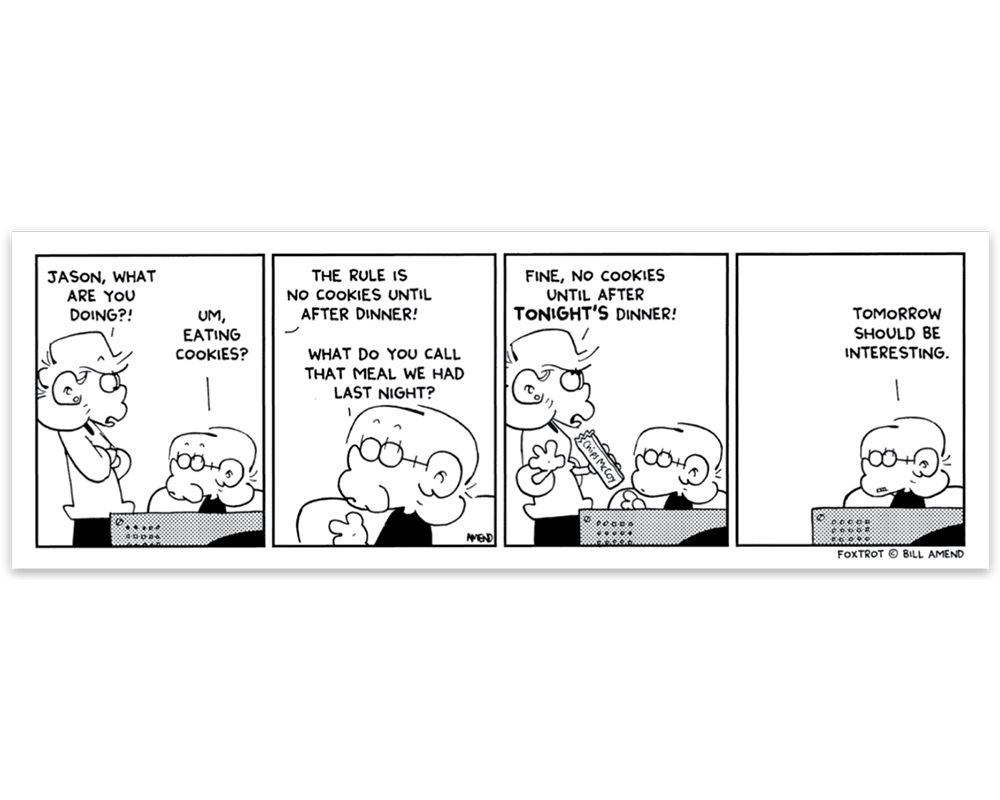 "Cookies Before Dinner" Comic Magnet | The FoxTrot Store by Bill Amend