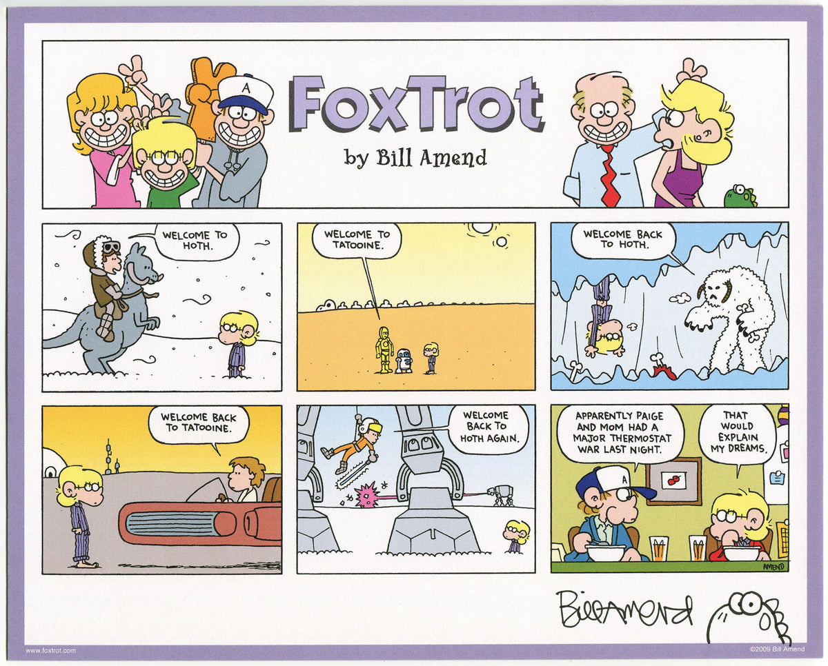 "Stat Wars" Signed Print - FoxTrot Comic by Bill Amend – The FoxTrot Store